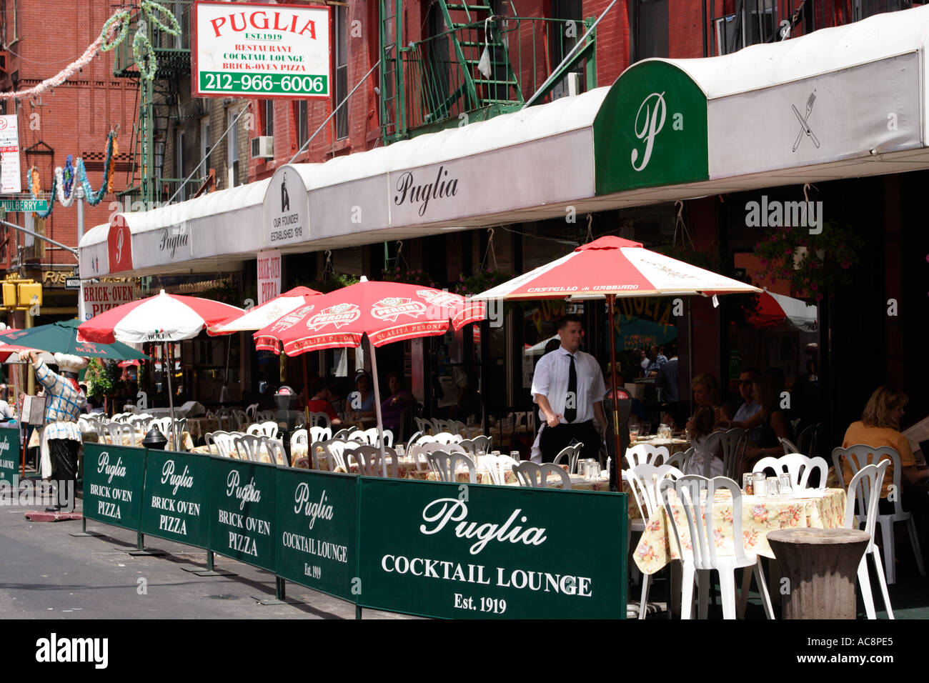 Little Italy Puglia Restaurant Manhattan New York City USA Stock Photo ...