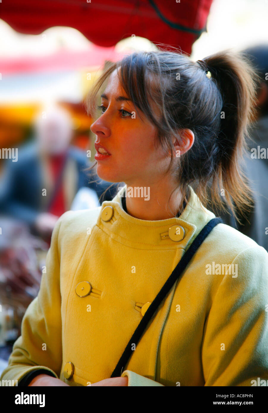 Upturned face woman hi-res stock photography and images - Alamy