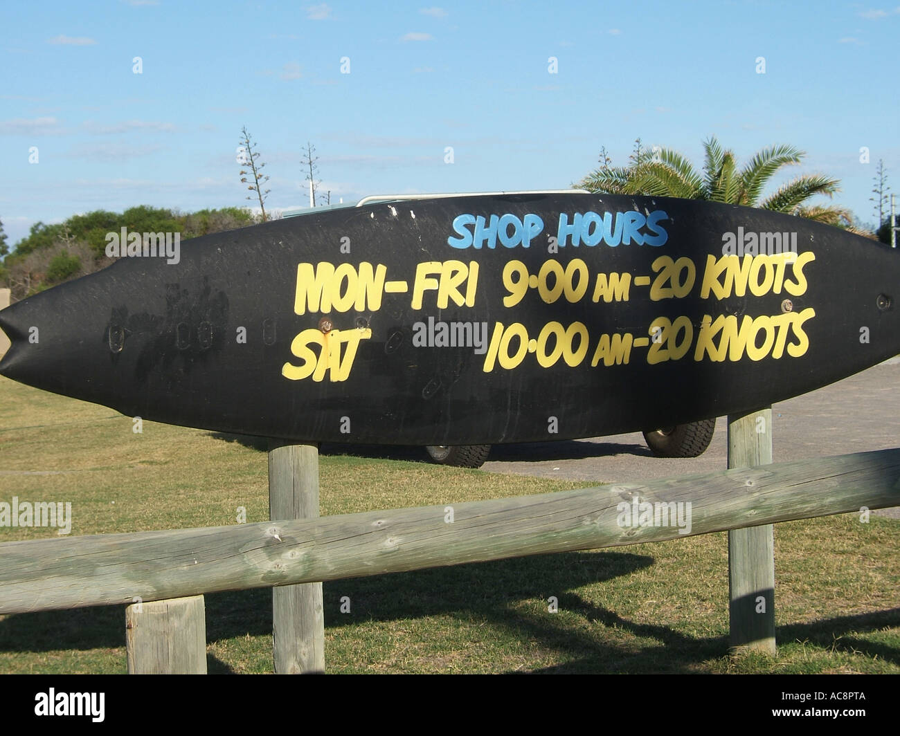 Surf shop sign, Geraldton, Western Australia Stock Photo - Alamy