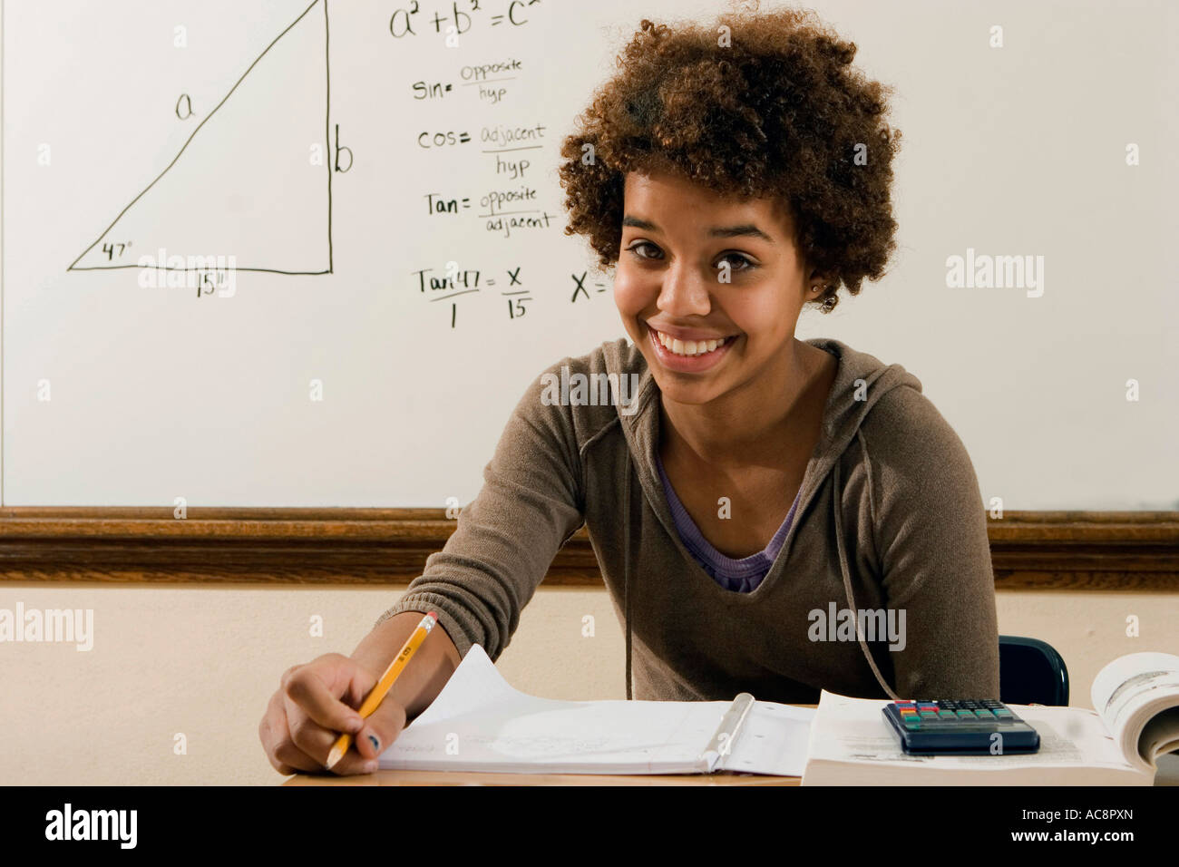 Portrait of a student smiling Stock Photo - Alamy