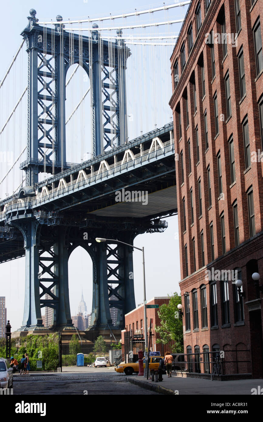 Dumbo Brooklyn Manhattan Bridge Empire State Building New York City USA ...