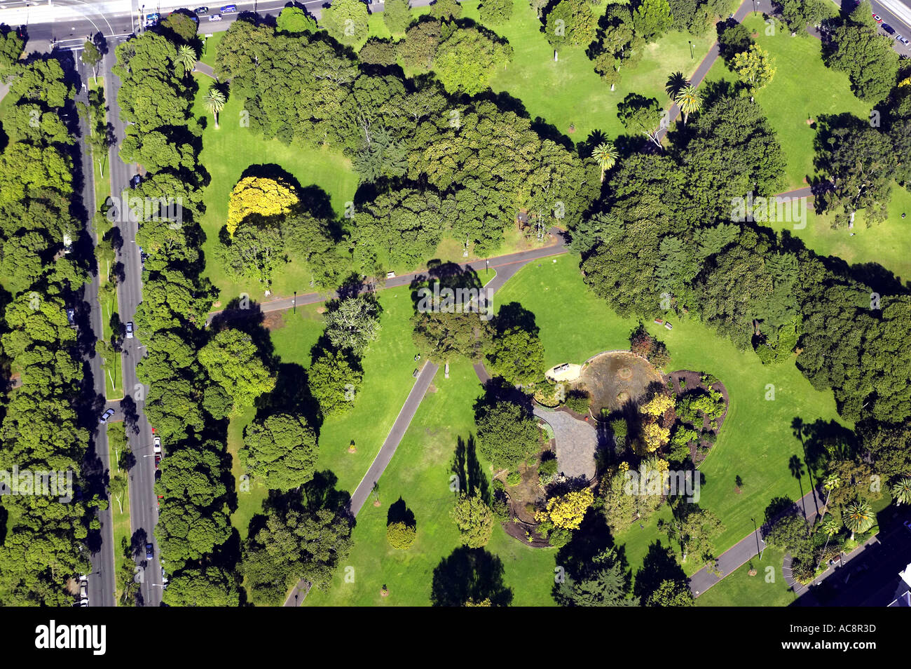 Treasury Gardens Melbourne Victoria Australia aerial Stock Photo - Alamy