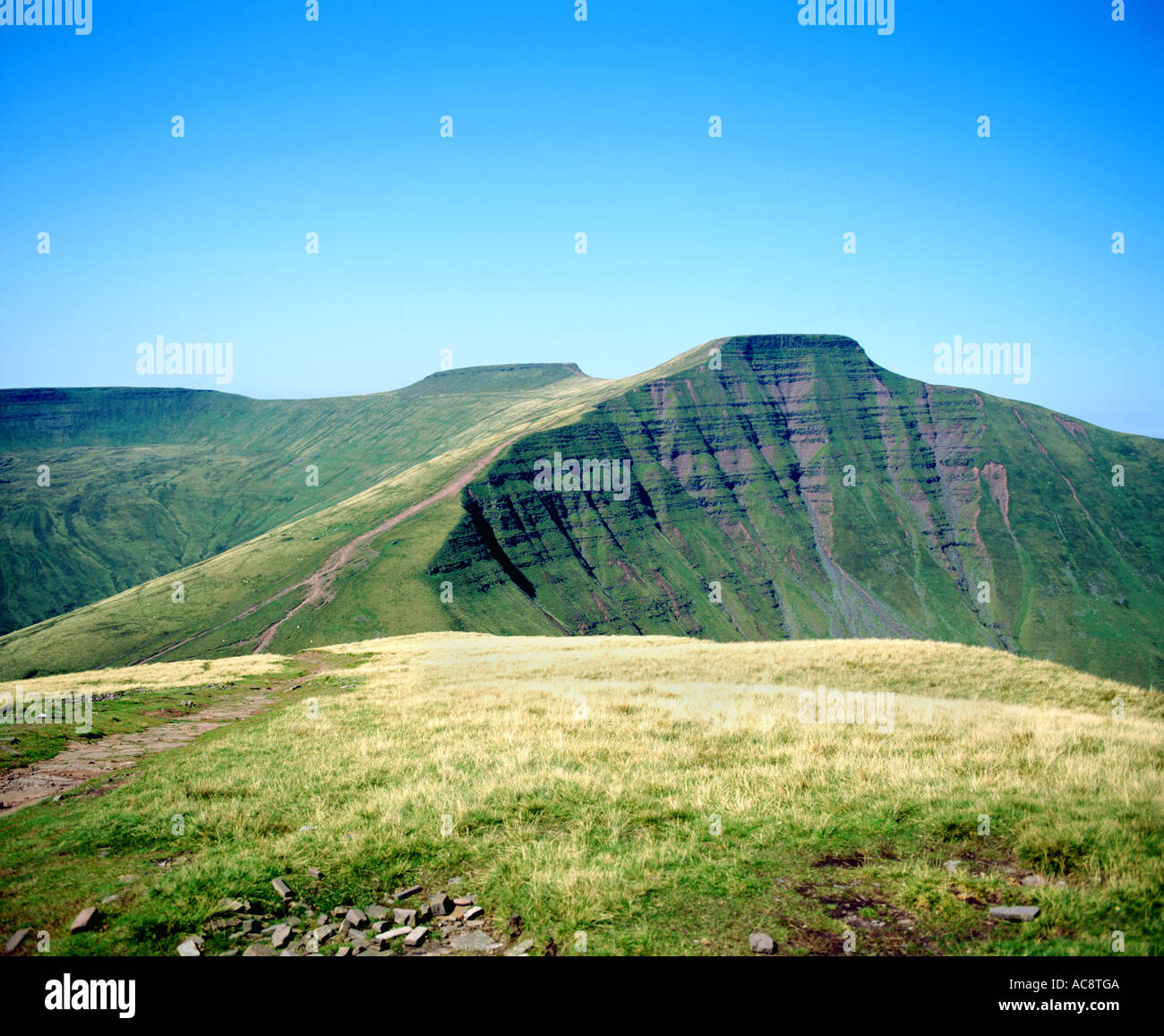corn du and pen y fan from cribyn brecon beacons national park powys ...