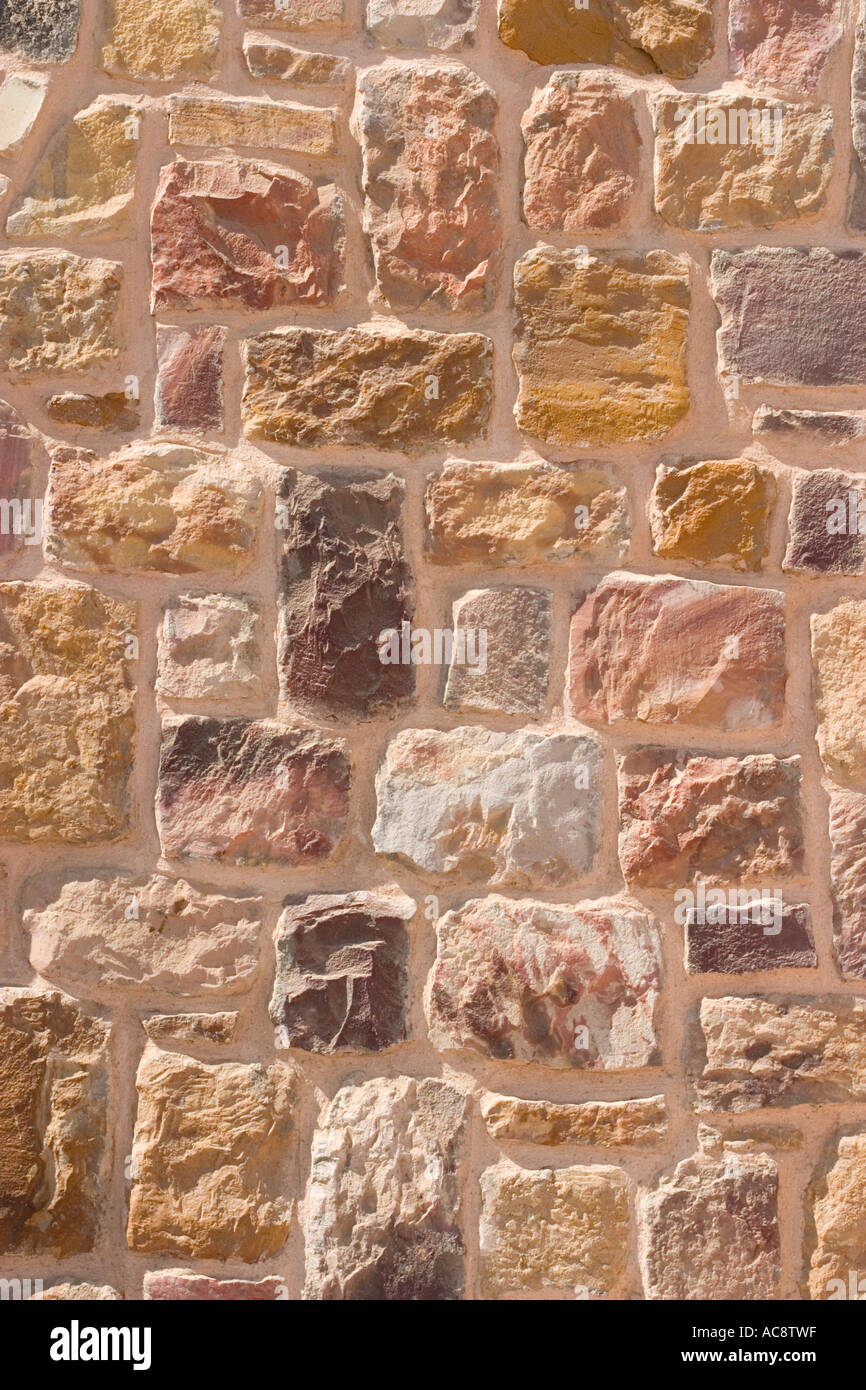 Detail of Stone Wall Stock Photo - Alamy