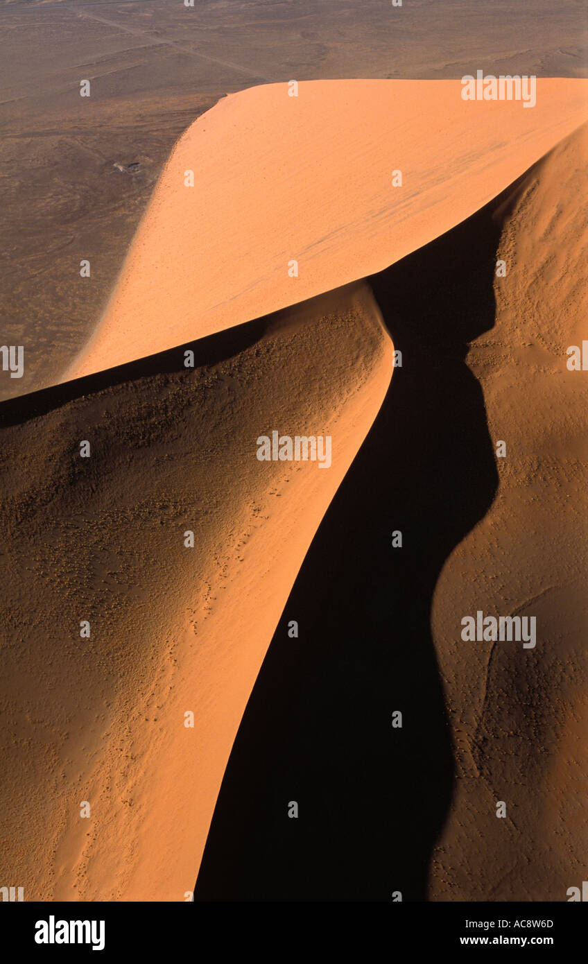 Graphic art of the sand Aerial photograph of the Namib Desert Stock ...