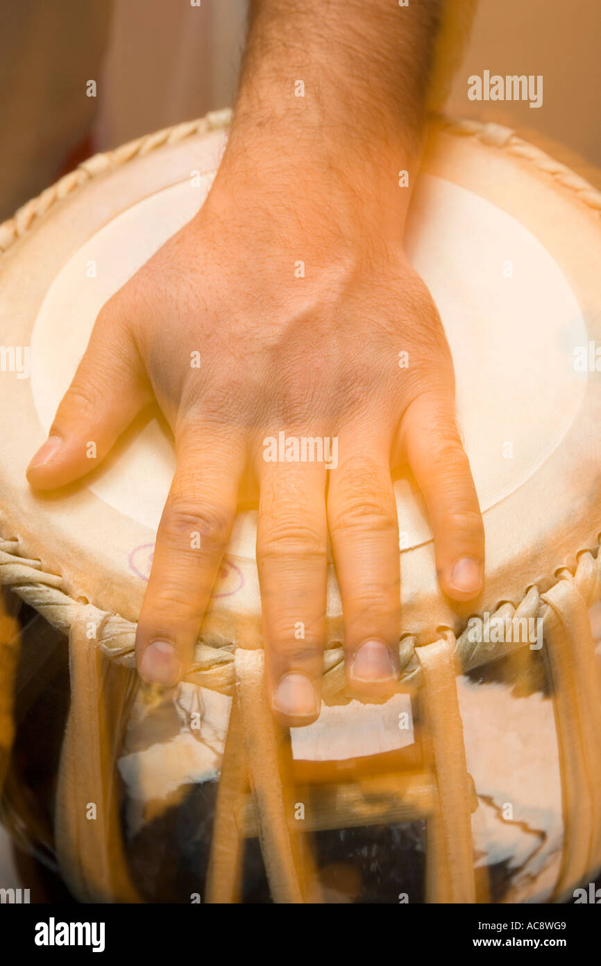 Hand Playing Indian Tabla Drum UK Stock Photo - Alamy