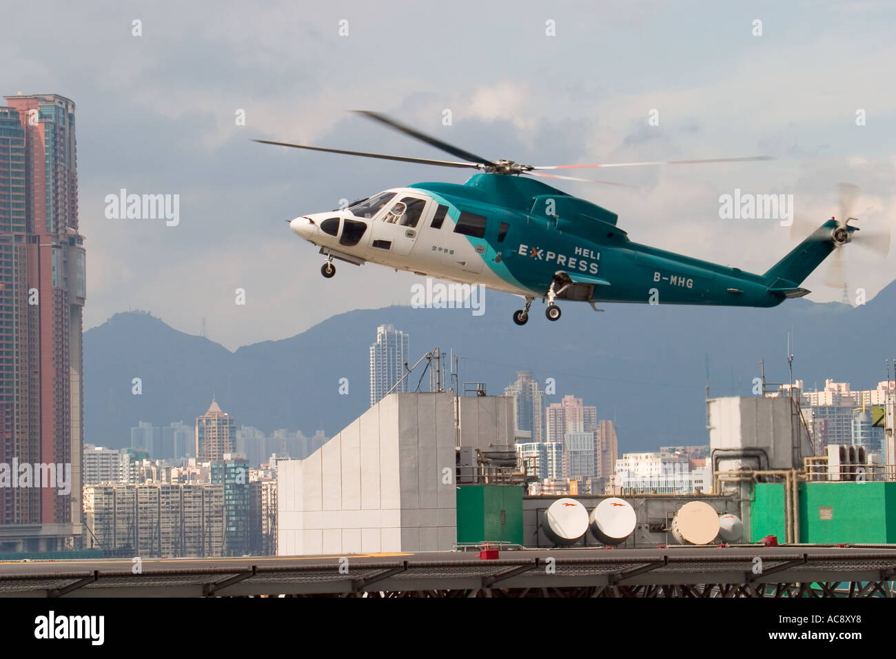 Hong Kong HeliJet Express helicopter Macau City Stock Photo - Alamy