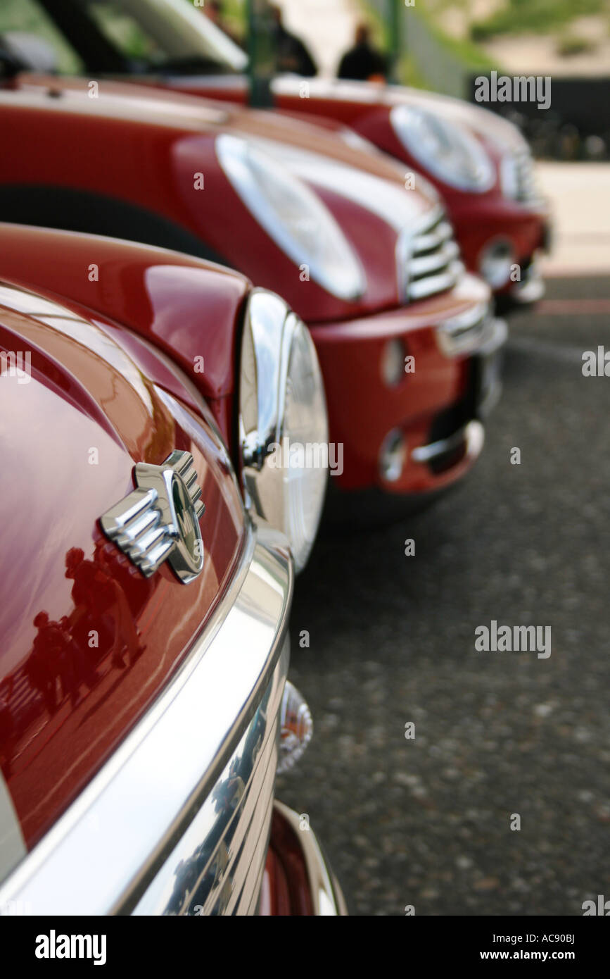 3 Generations - 1 Gene. Mini Lineup at MINI United 2007 Stock Photo - Alamy