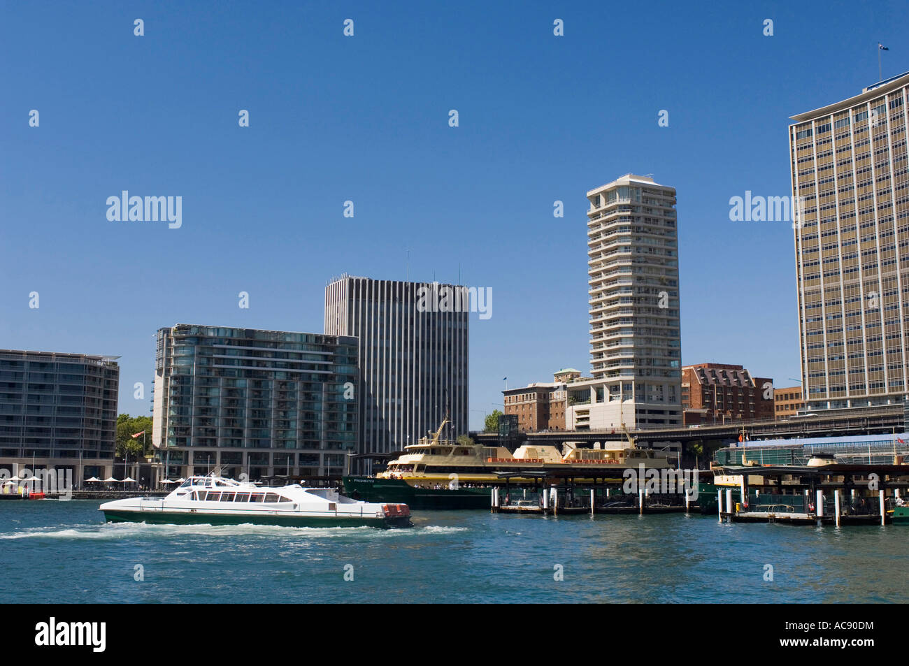 Skyscrapers on the waterfront, Circular Quay, Sydney, Australia Stock ...