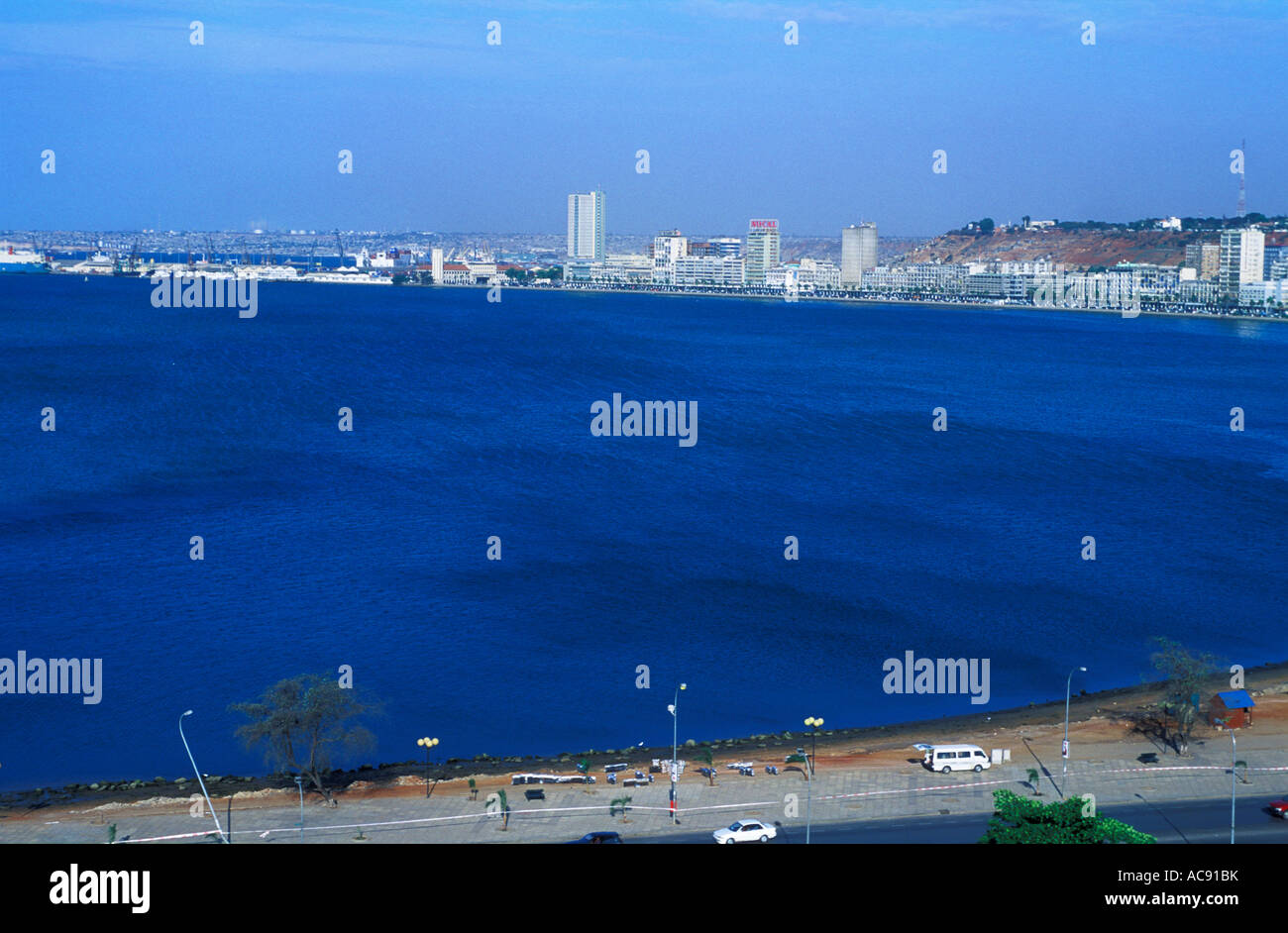 Scenic view of Luanda Bay with high rise buildings Luanda; Angola Stock ...