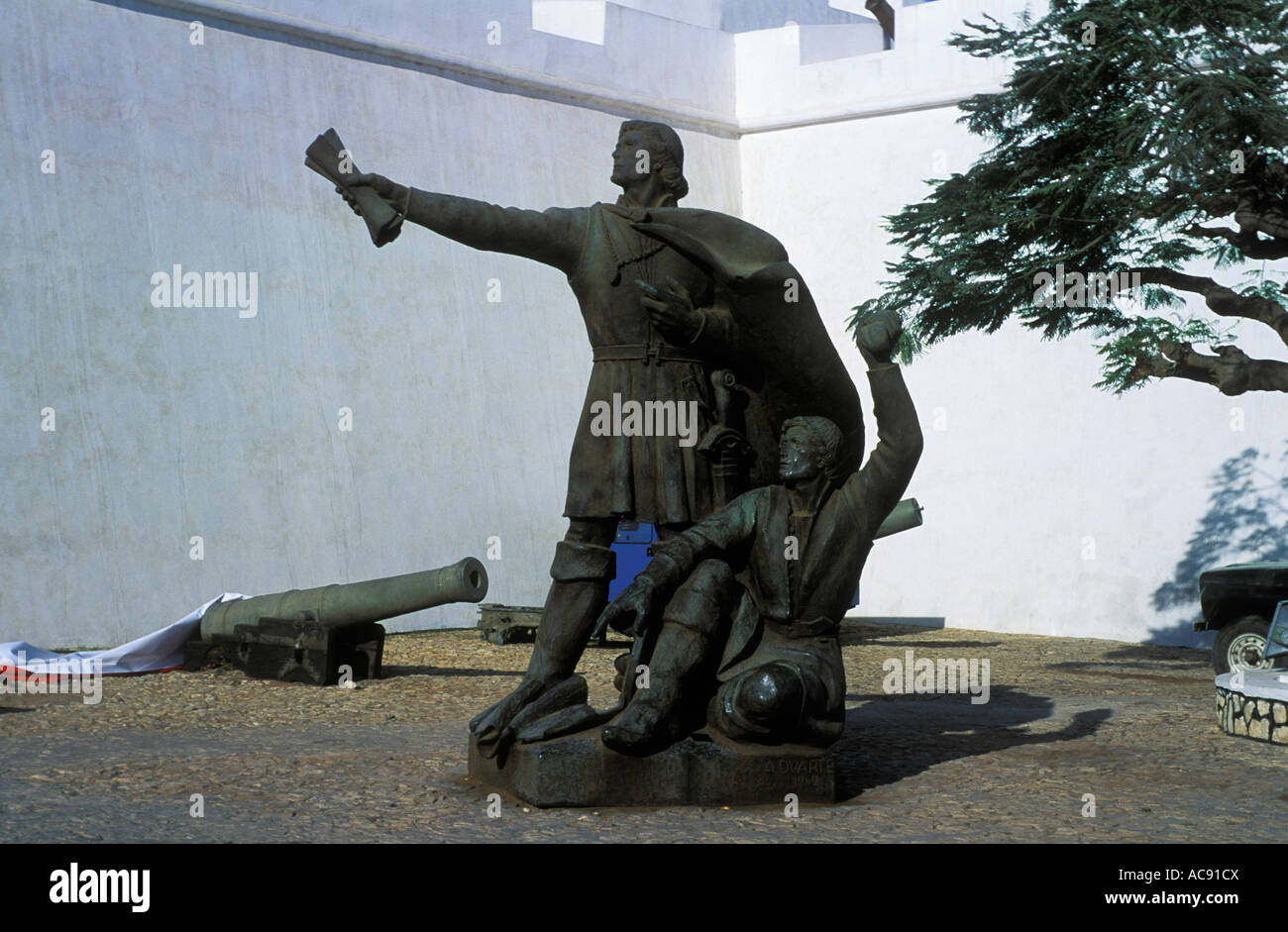 Statue at fort Luanda; Angola Stock Photo - Alamy