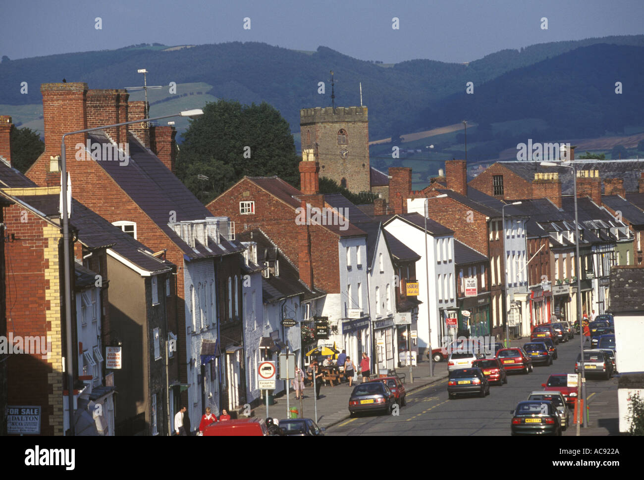 General View Welshpool Powys Wales UK Stock Photo - Alamy