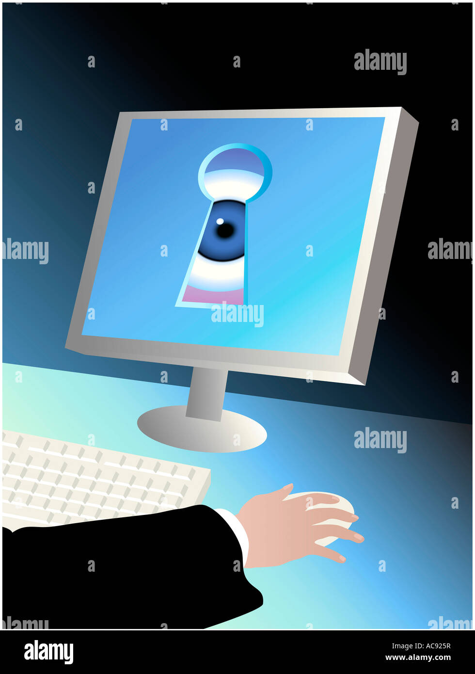 Peering Eye 2 Linda Braucht (b.20th C. American) Computer graphics ...