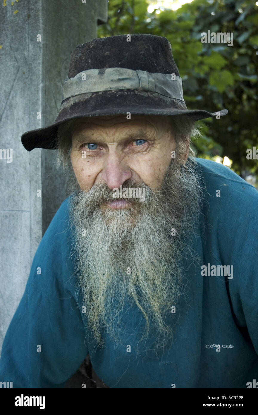old man with a beard, Moldova Stock Photo - Alamy