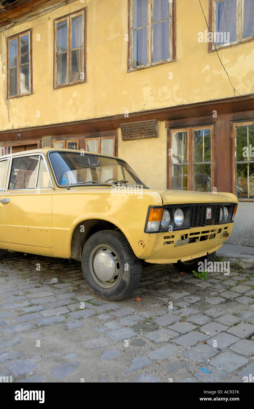 Old yellow Lada car Tryavna Bulgaria East Europe Stock Photo - Alamy