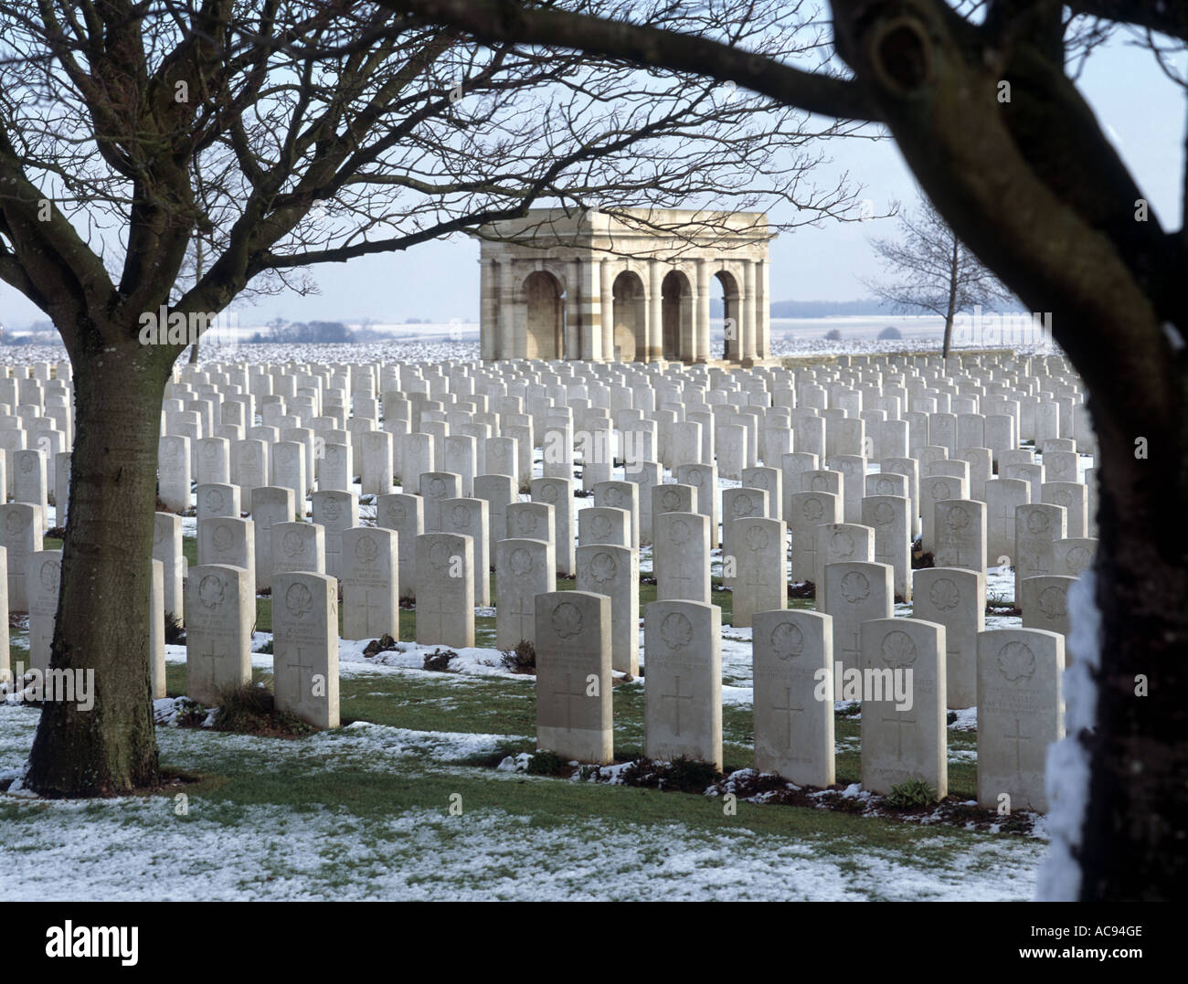 british military cemetery from the first world war, France, Normandy ...
