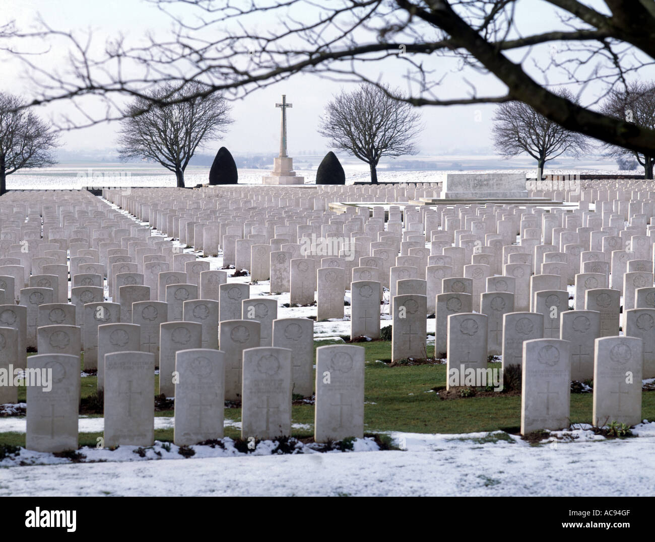 british military cemetery from the first world war, France, Normandy ...