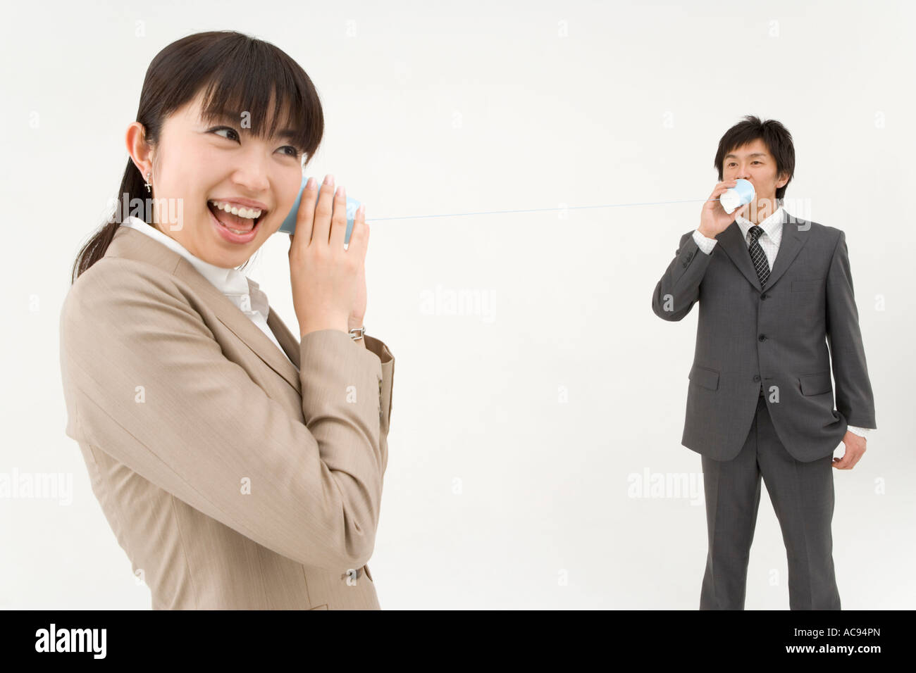 Two people talking man woman Cut Out Stock Images & Pictures - Alamy