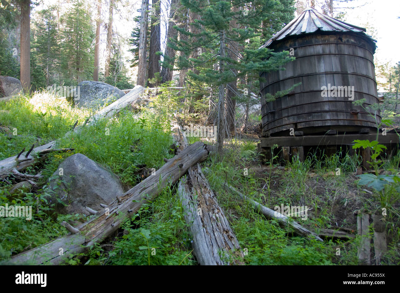 Old decaying water tank in Yosemite National Park Stock Photo - Alamy