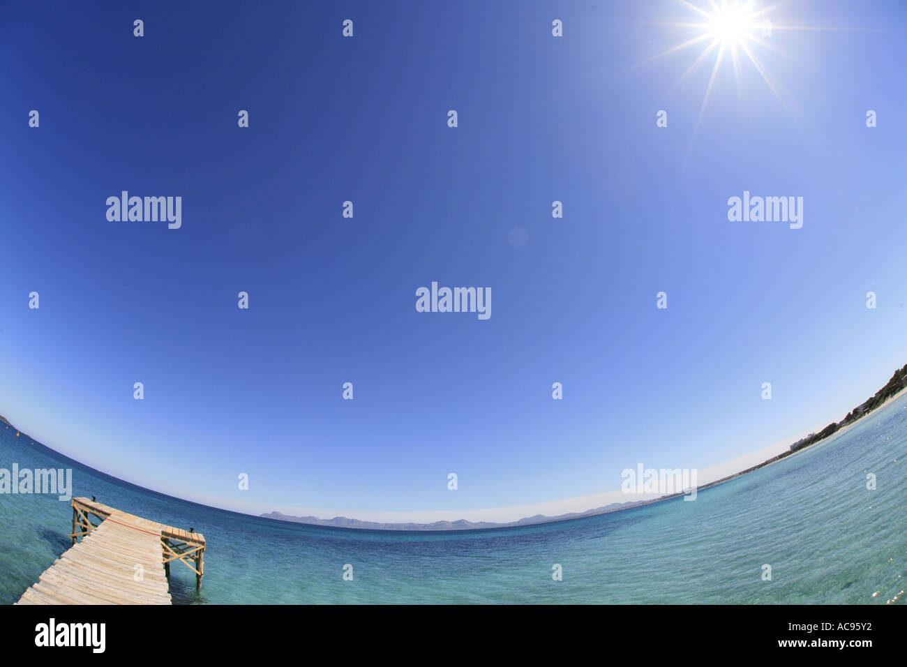 catwalk to the blue sea, Spain, Majorca Stock Photo - Alamy