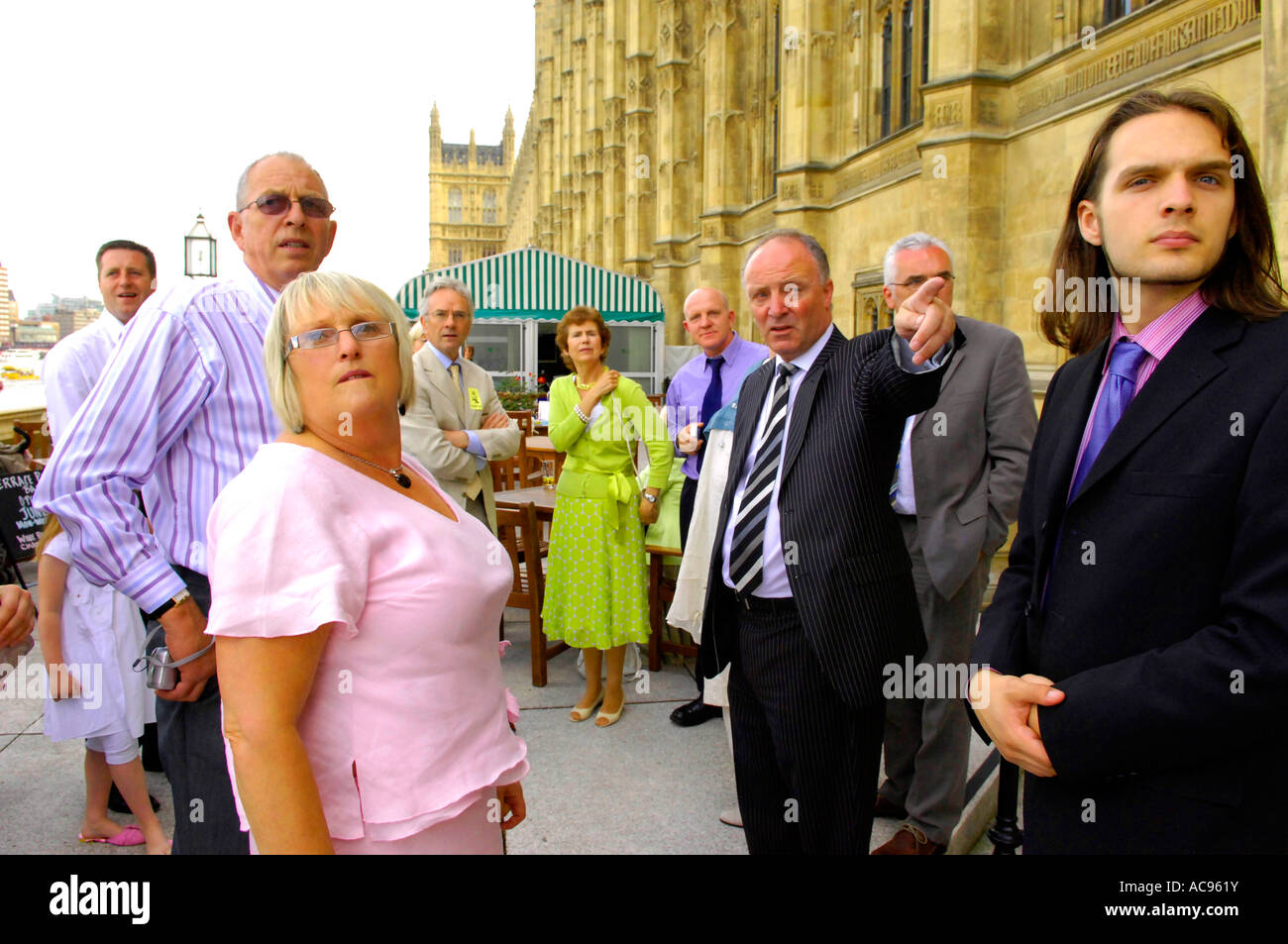mp member of parliament conducts guided tour terrace houses of ...