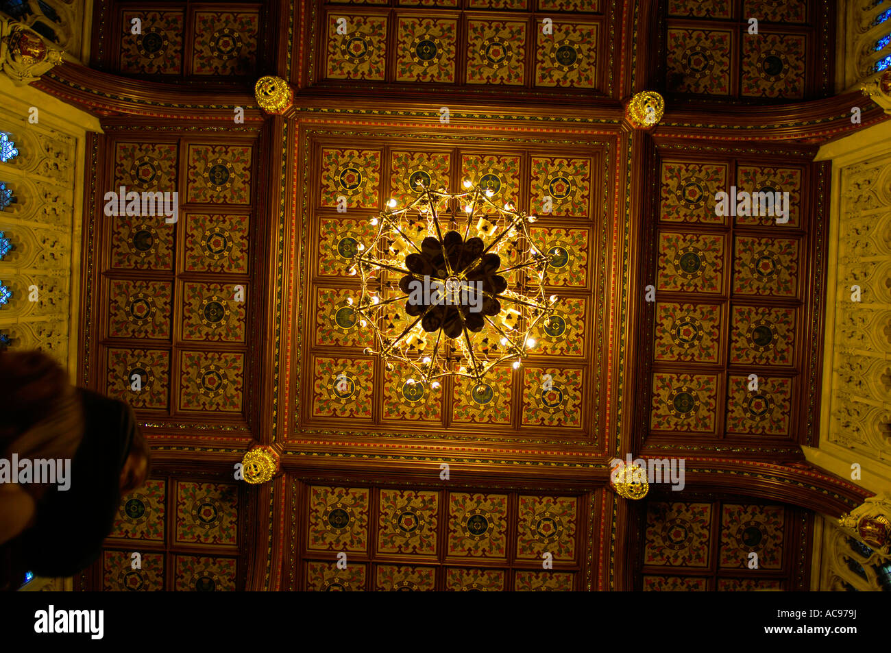palace of westminster ornate ceiling government politics london detail ...