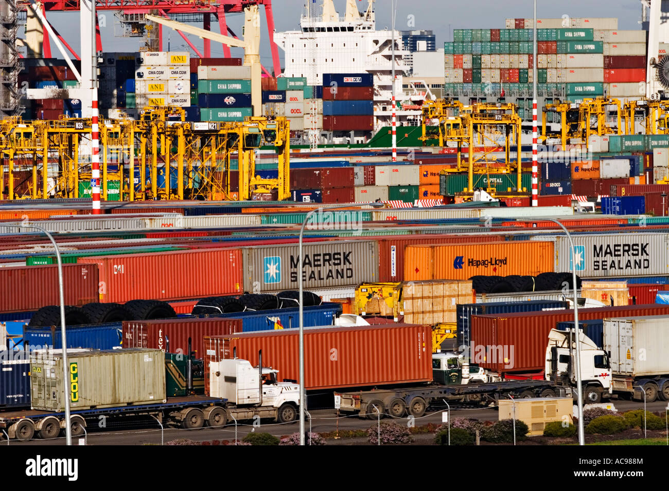 Shipping Industry / A busy Container Shipping Terminal the "Port of ...