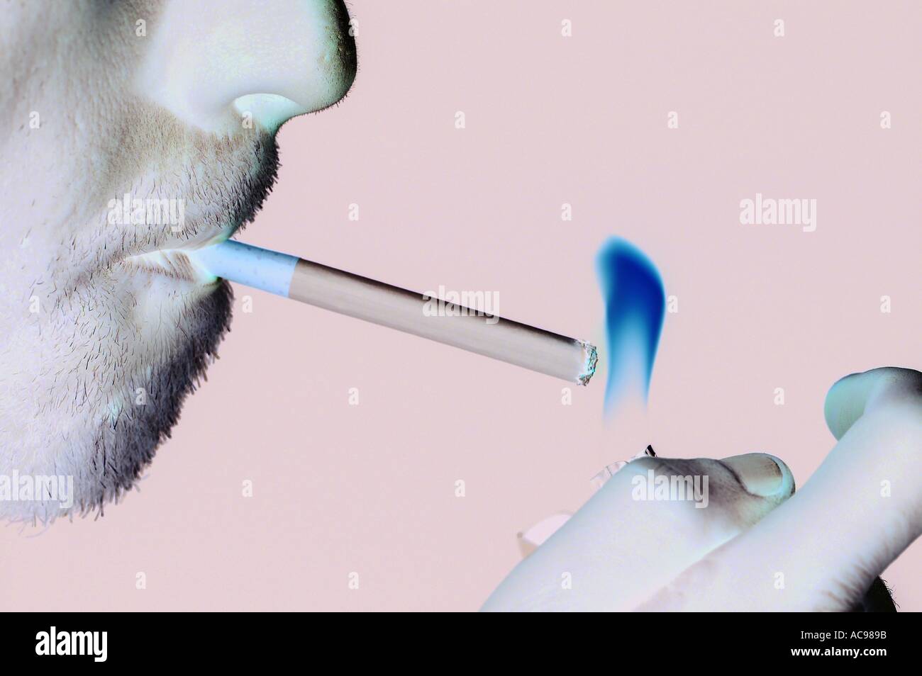 Smoking cigarrete hi-res stock photography and images - Alamy