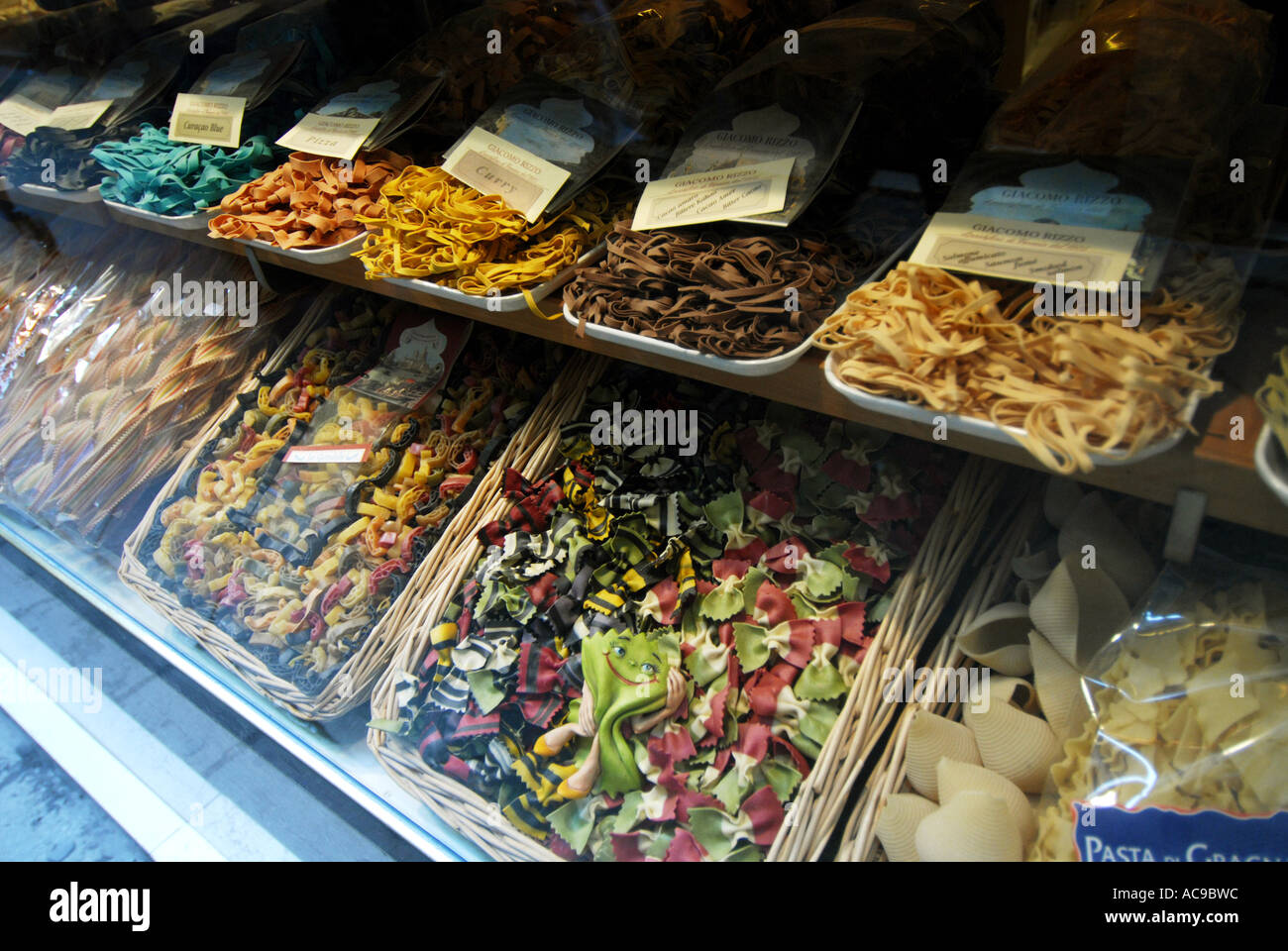 Pasta shop window Venice Italy Stock Photo - Alamy