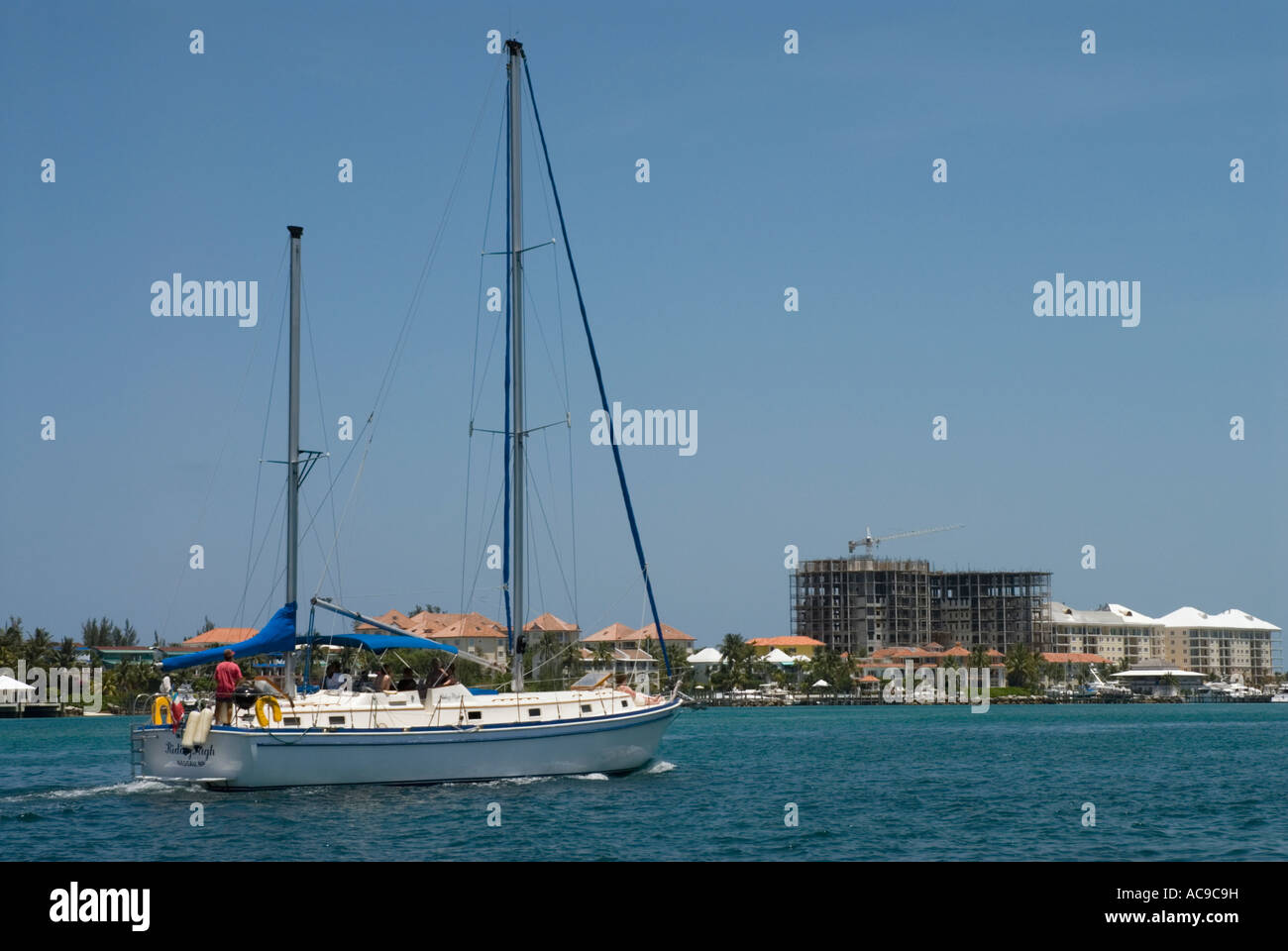 Sailboat in Nassau Harbour, Nassau, Bahamas Stock Photo - Alamy