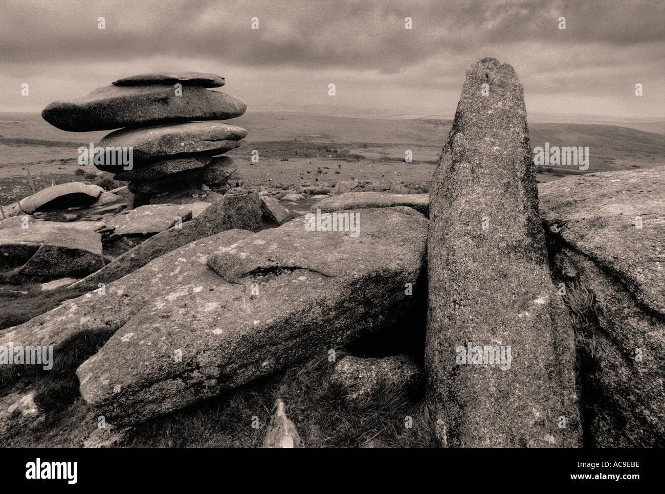 The Cheesewring Bodmin Moor Cornwall UK Stock Photo - Alamy