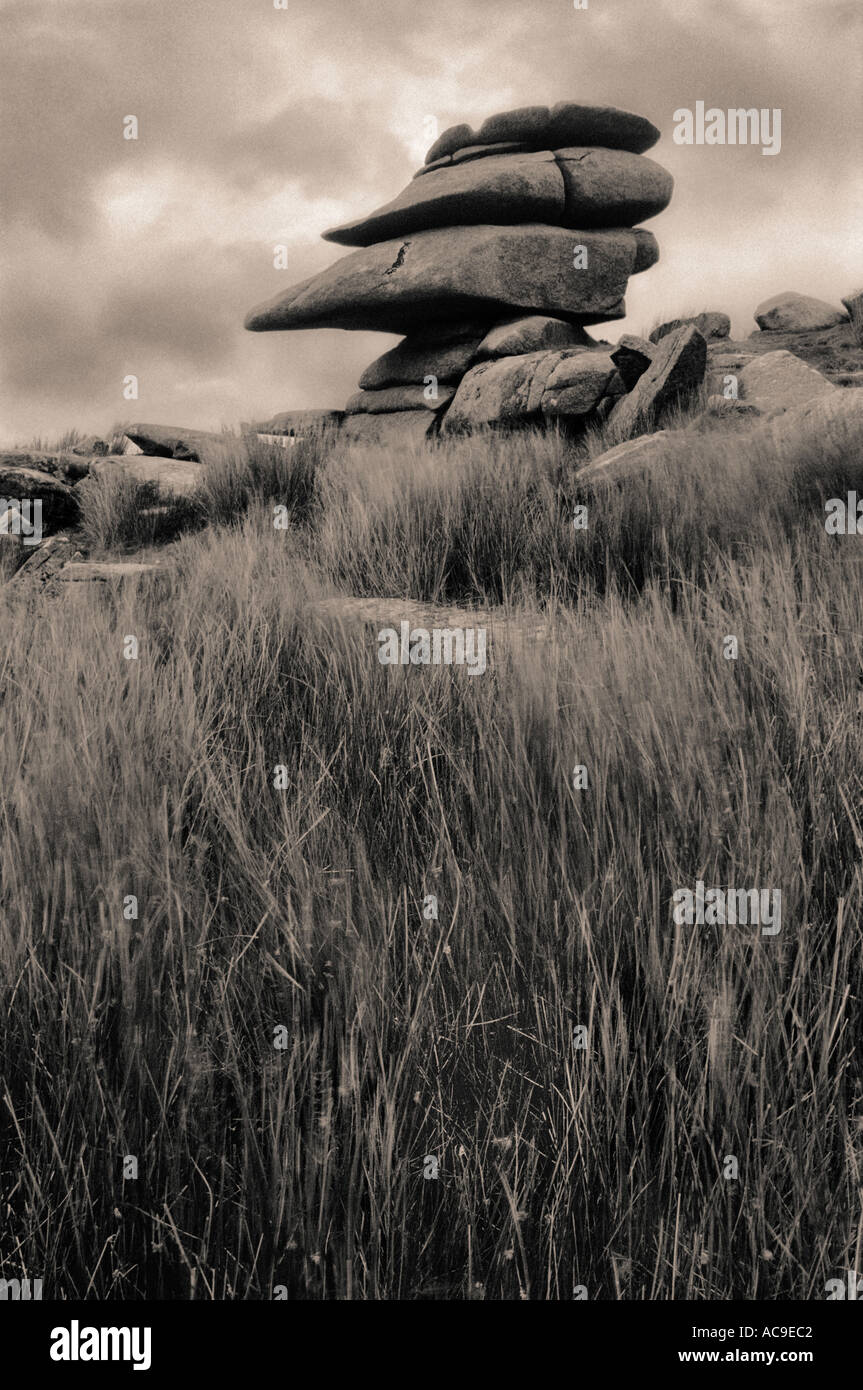 Granite tor on Stowes Hill Bodmin Moor Cornwall UK Stock Photo - Alamy