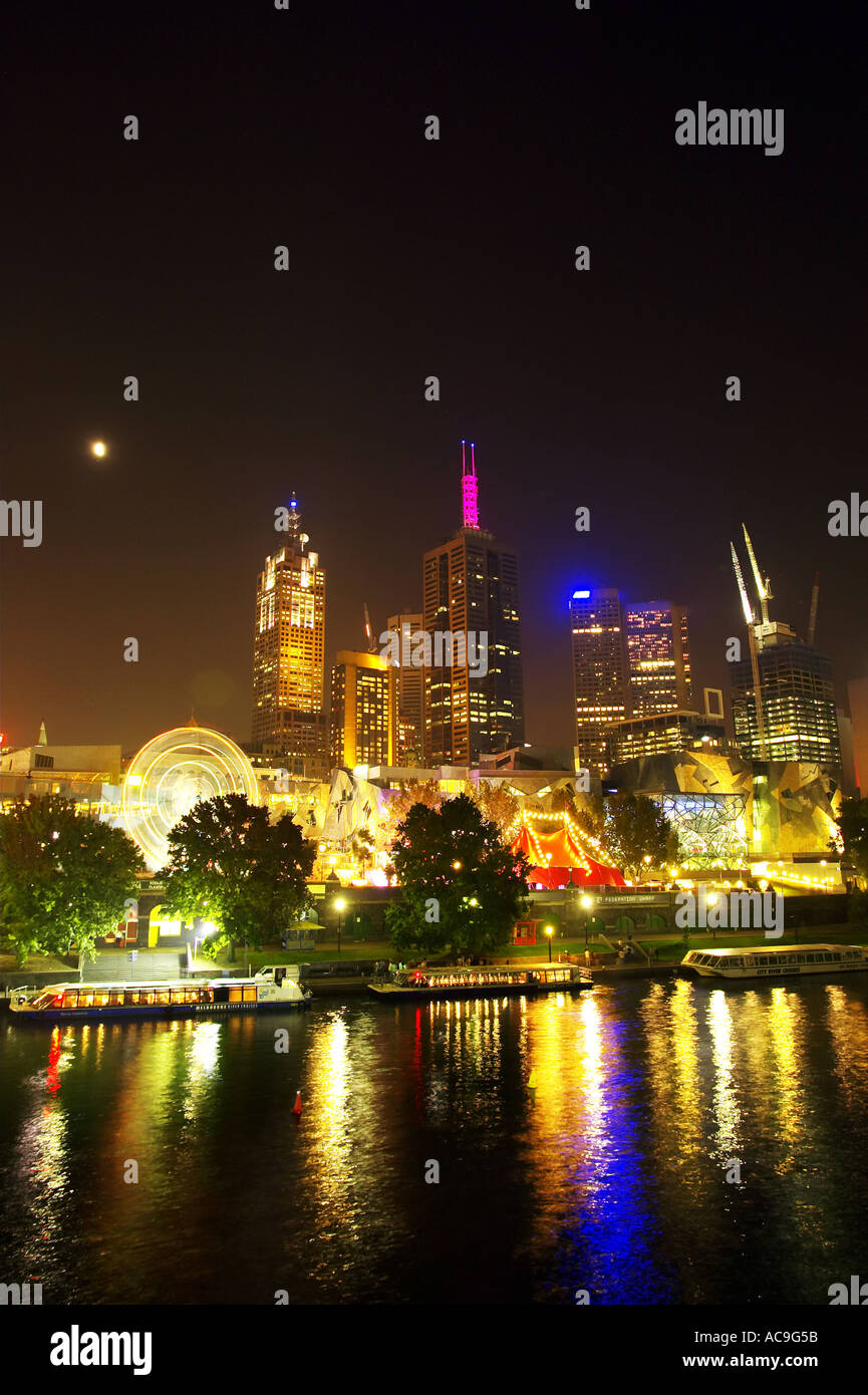 Yarra River Ferris Wheel and Big Top Federation Square and CBD ...