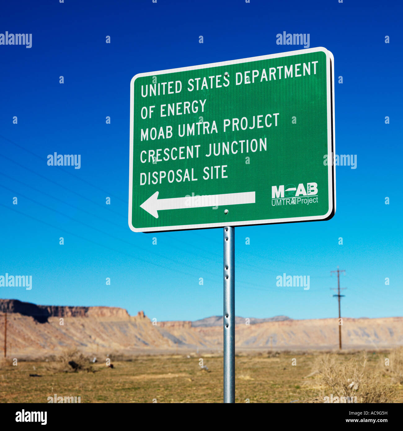 Sign pointing to Disposal site in Utah USA Stock Photo - Alamy