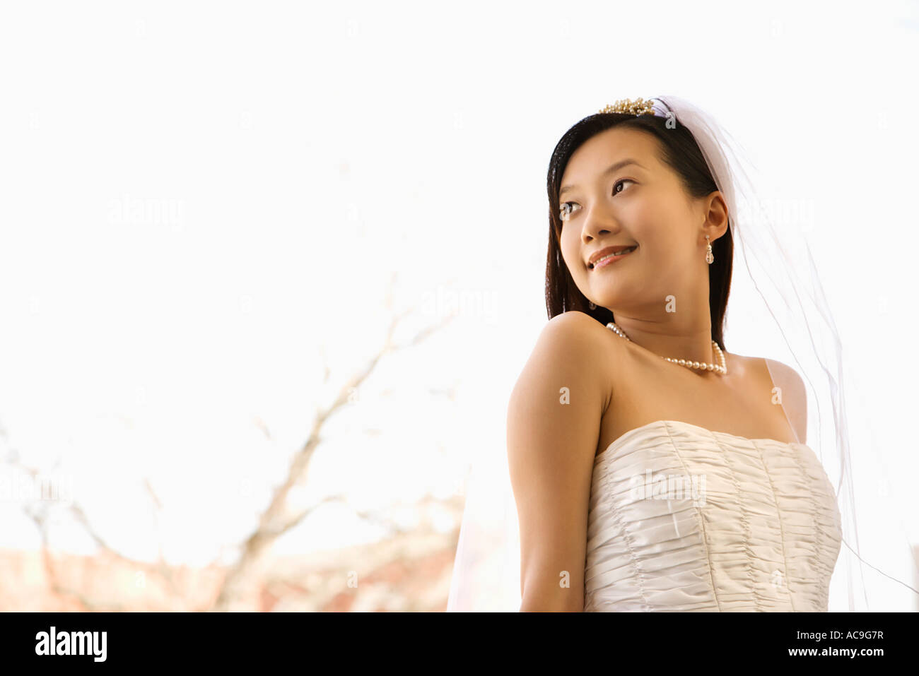 Portrait of an Asian bride Stock Photo - Alamy