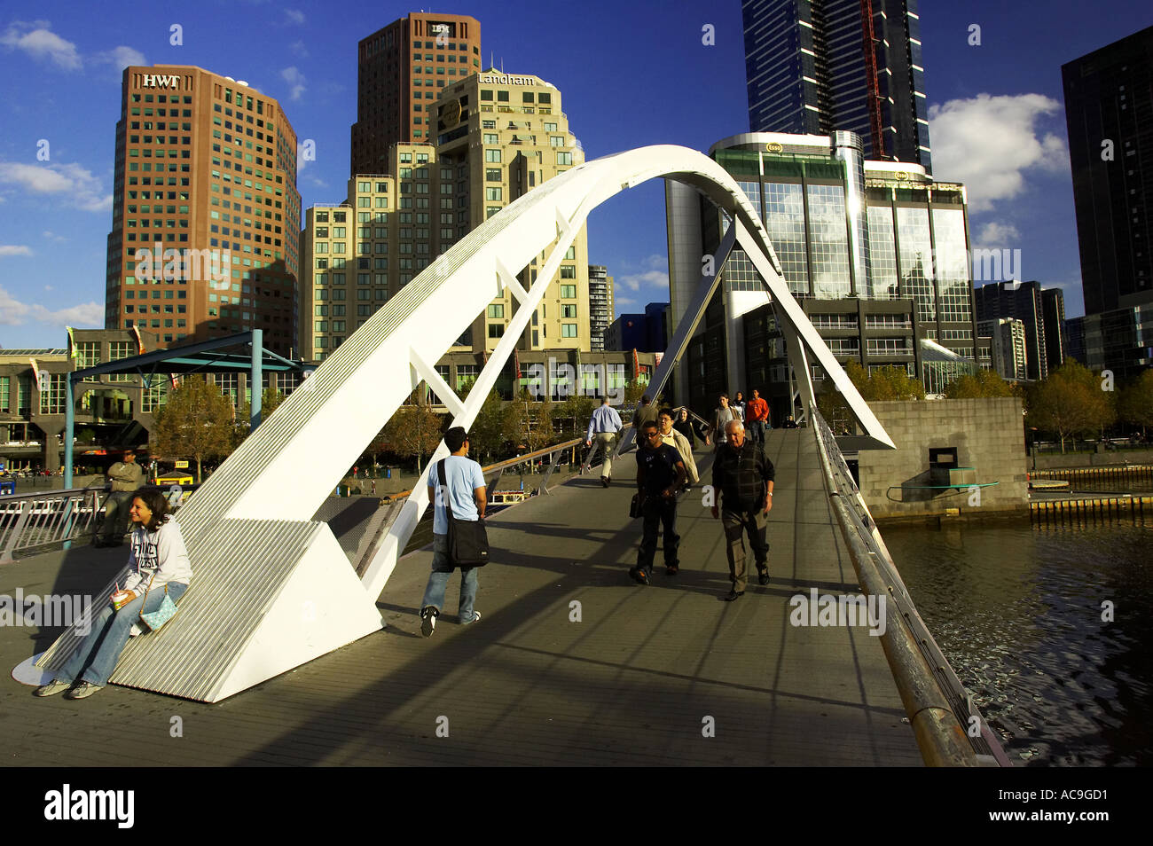Footbridge Yarra River Melbourne Victoria Australia Stock Photo - Alamy