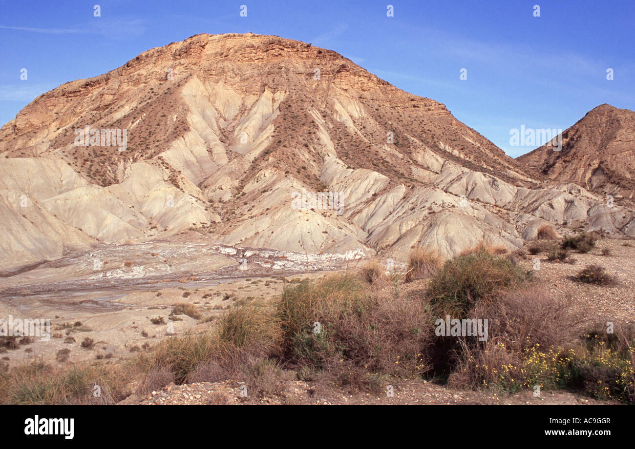 Barren landscape of Desierto de tabernas Almeria Spain Stock Photo - Alamy