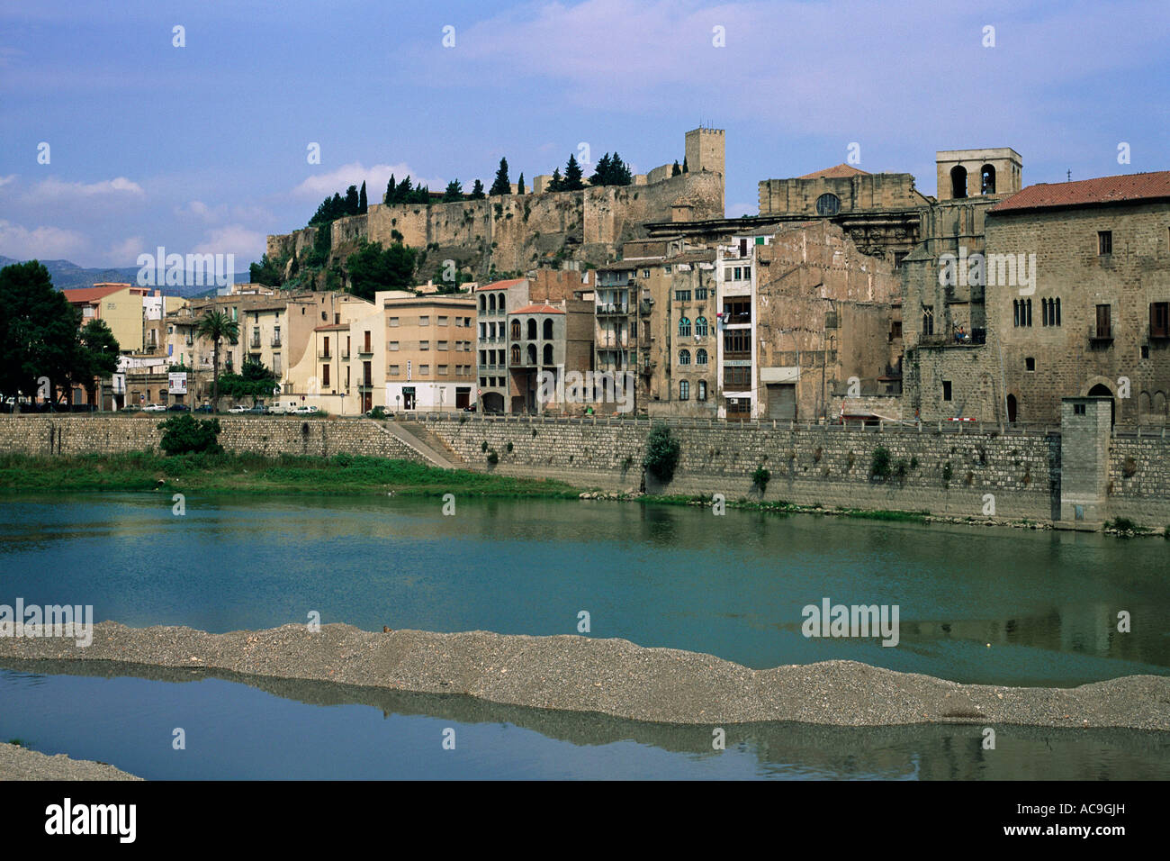 The Ebro river flowing through Tortosa Tarragona Spain Stock Photo - Alamy