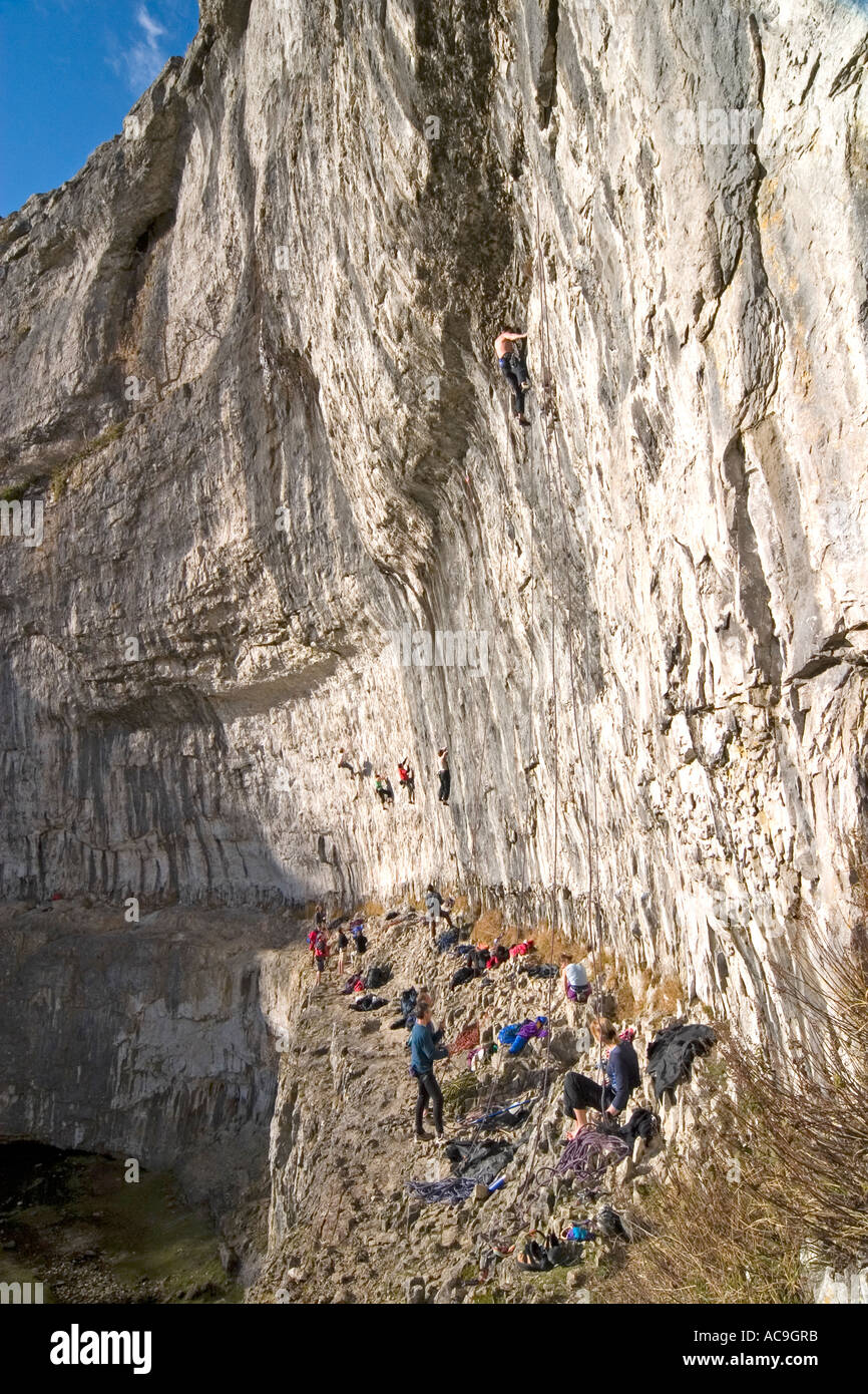 Malham cove climbers hi-res stock photography and images - Alamy