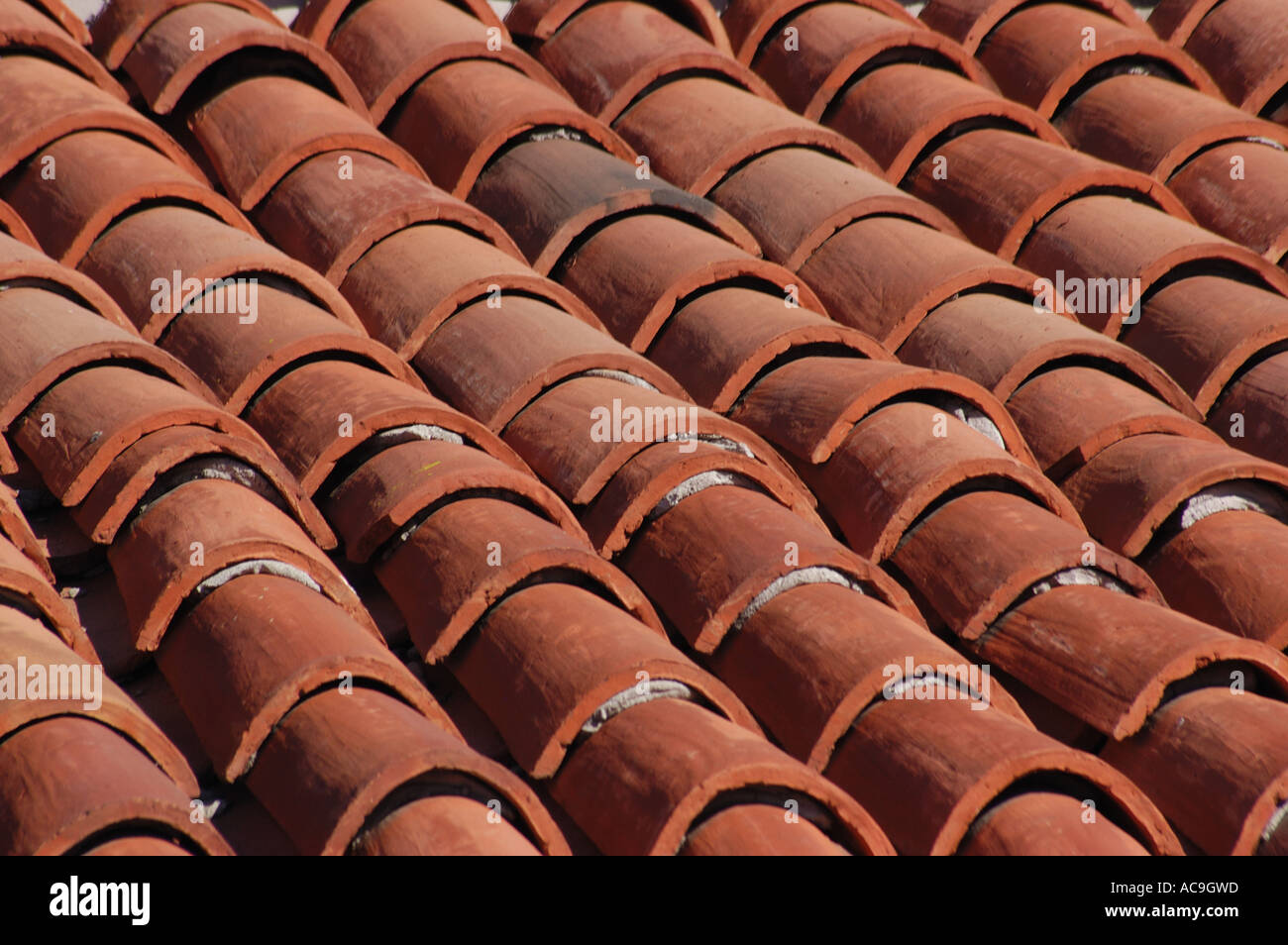 Red Adobe Tile Roof Stock Photo - Alamy