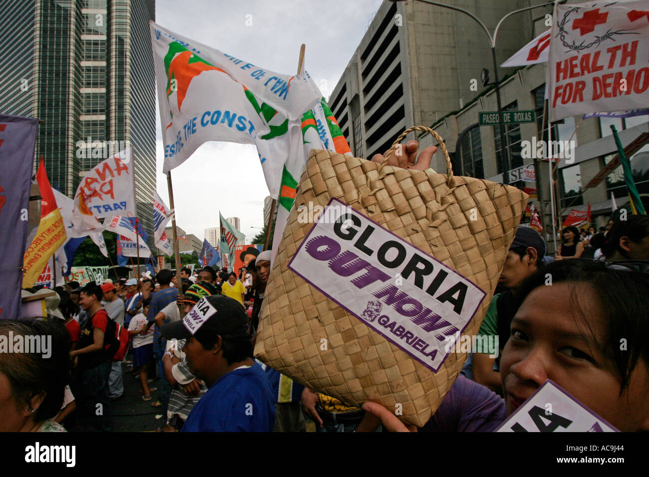 Political demonstration Makati Manila Philippines Stock Photo - Alamy