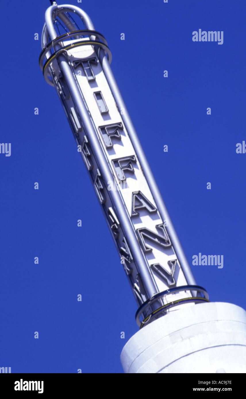 Tiffany art deco neon sign Miami USA Stock Photo - Alamy