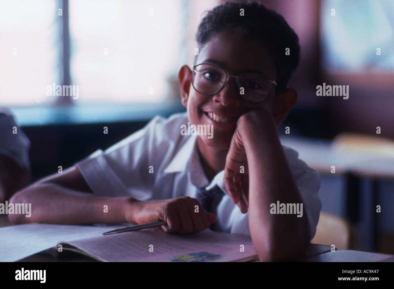 Boy at school Nassau Bahamas Stock Photo - Alamy