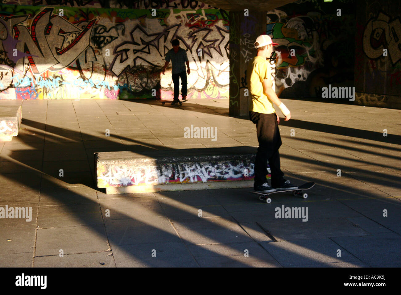 Skateboarders, South Bank, London Stock Photo - Alamy