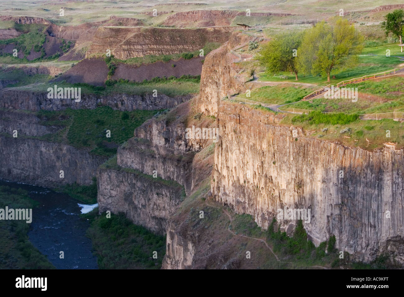 Palouse Falls State Park above the Palouse River Washington Stock Photo ...