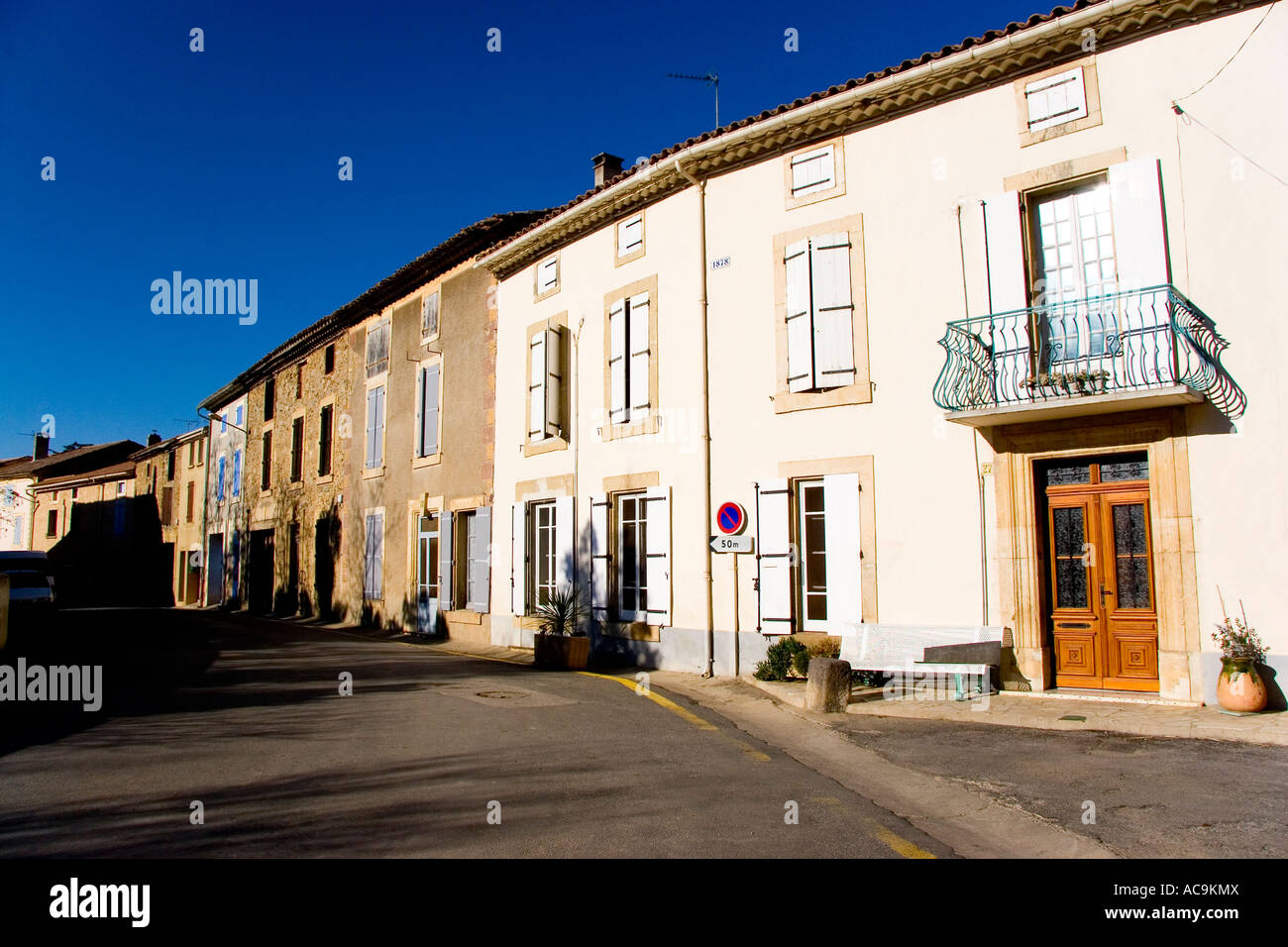 Village Houses, Bize Minervois, France Stock Photo - Alamy