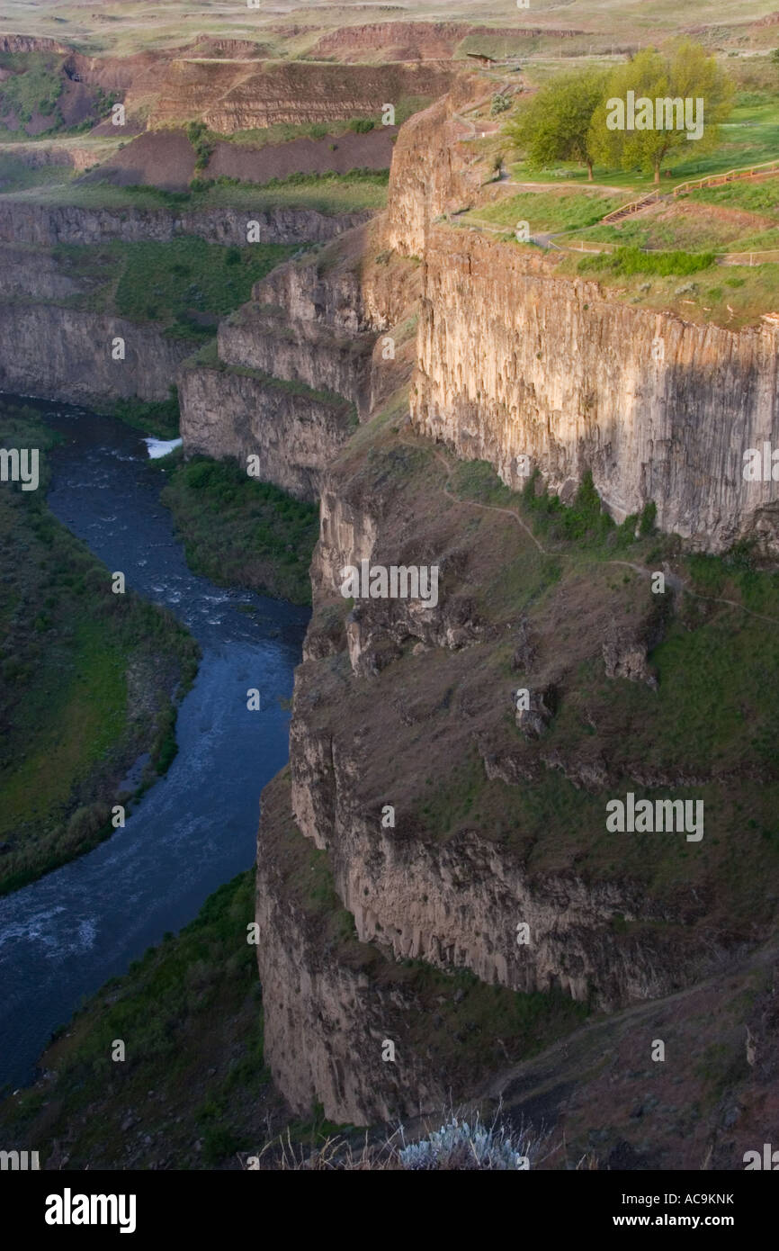 Palouse Falls State Park above the Palouse River Washington Stock Photo ...