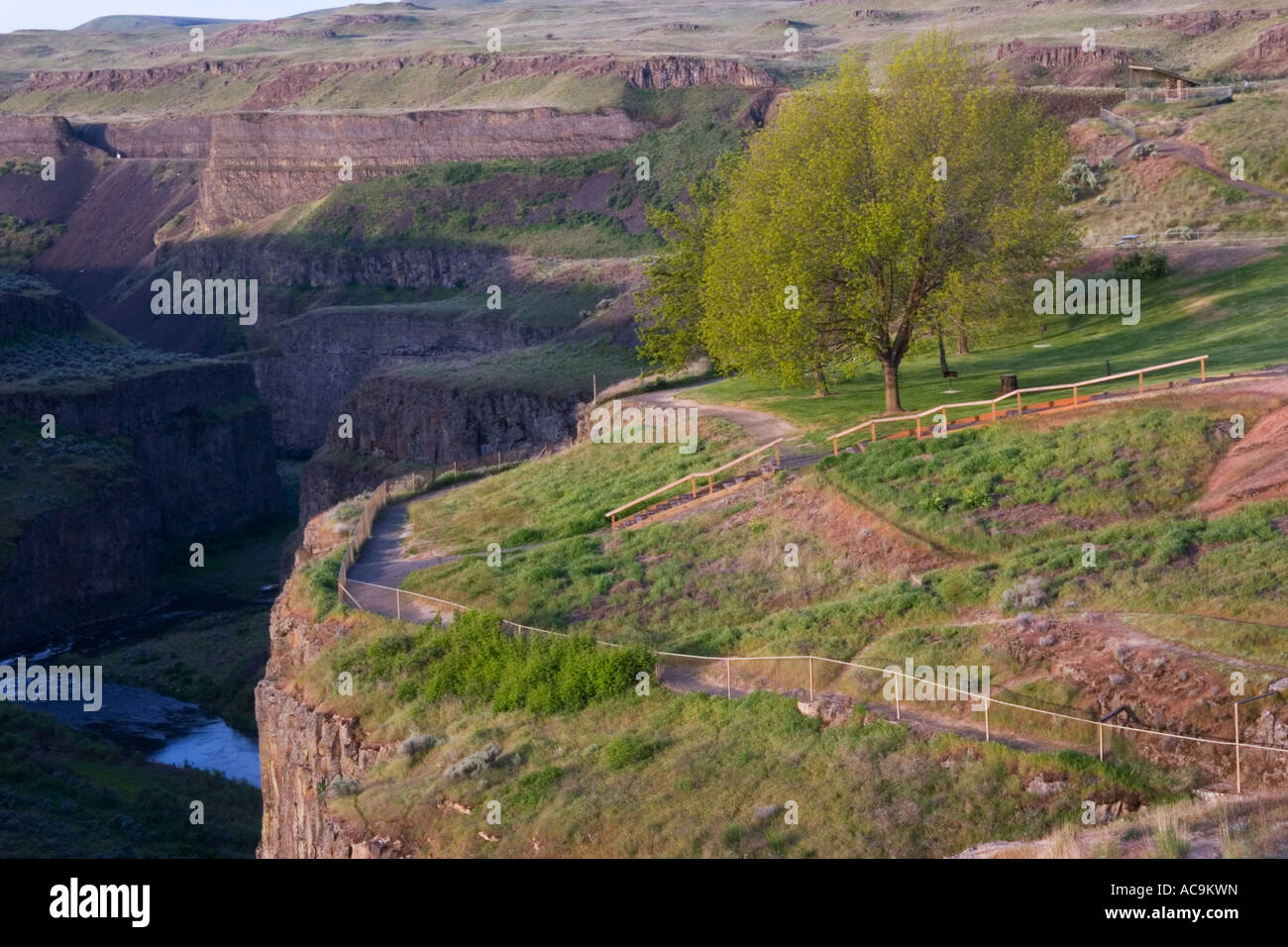 Palouse Falls State Park above the Palouse River Washington Stock Photo ...
