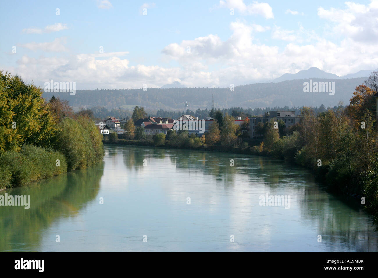 River Drau, Villach, Austria Stock Photo - Alamy