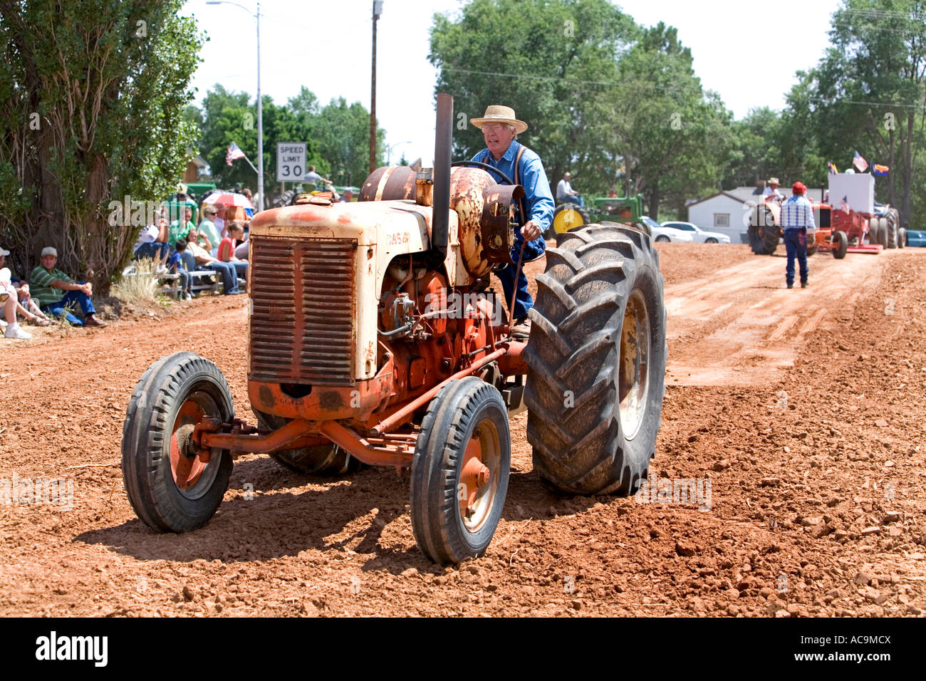 Tractor antique propane power farmer Stock Photo - Alamy